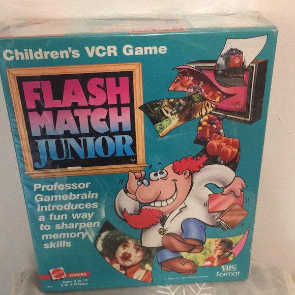 Mattel | Toys | Flash Match Junior Childrens Vcr Game Rare 986 Vintage ...